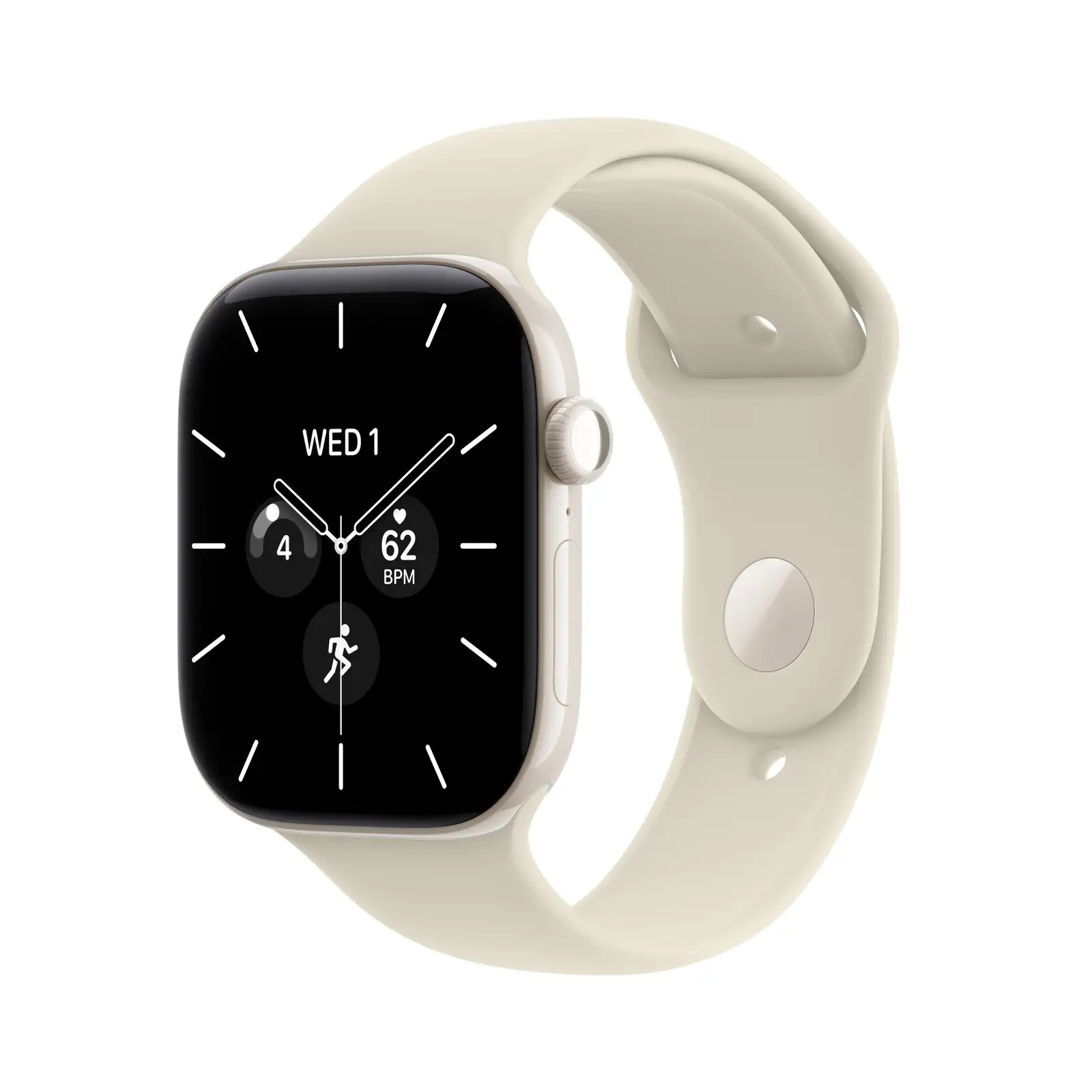 APPLE Watch S12 Cellular 42mm Pearl White Ceramic Case with Sand Sport Band - M/L mjgx4wf/a