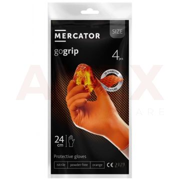 Zaštitne nitrilne rukavice Mercator Gogrip Orange, veličina XXL, 4 kom.