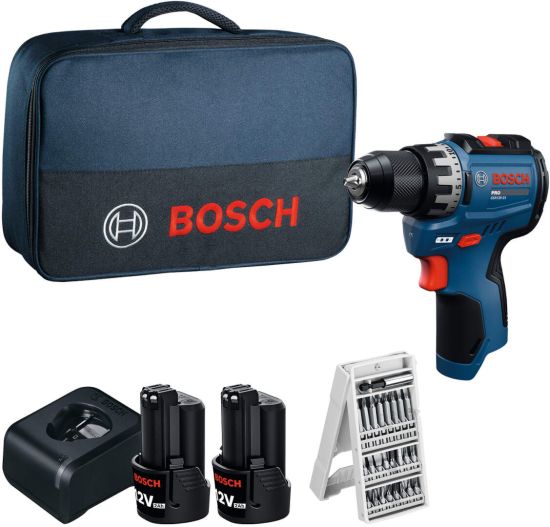 Akumulatorska bušilica-odvrtač Bosch GSR 12V-31; 2x2,0Ah + 25-delni set bitova (06019S6004)