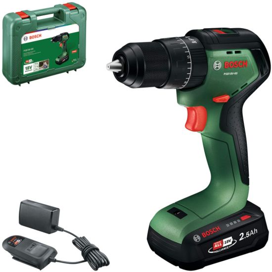 Akumulatorska vibraciona bušilica - odvrtač Bosch PSB 18V-60; 1x2,5Ah (06039D7301)