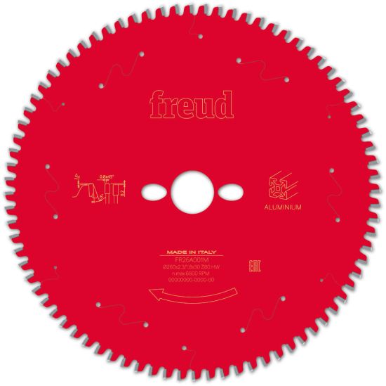 FREUD 260x2,3x30mm 80Z list cirkularne testere za aluminijum za ger FR26A001M