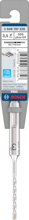 Bosch PRO SDS plus-5X burgija za udarne bušilice, 3,5x50x110 mm (2608707228)
