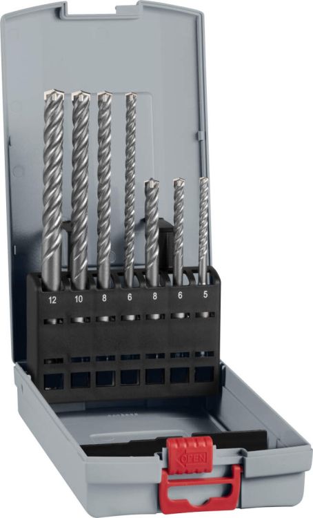Bosch Komplet PRO SDS plus-5X burgija za udarne bušilice od 5/6/8/6/8/10/12 mm, 7 delova (2608707246)