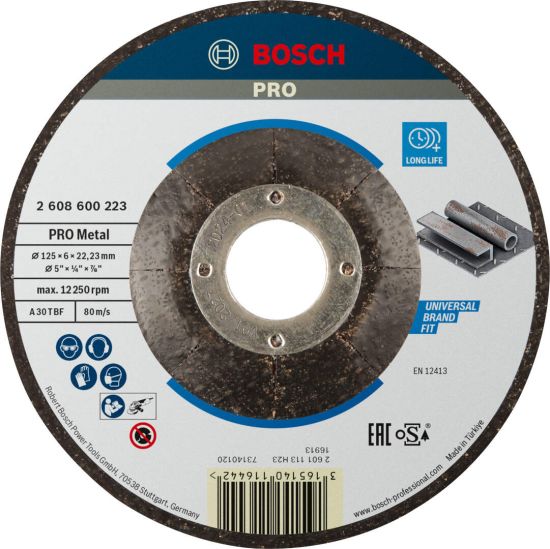 Bosch PRO Metal brusna ploča 125x6 mm A 30 T BF oSa (2608600223)