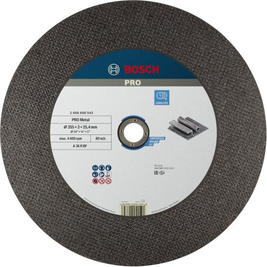 Bosch PRO Metal rezna ploča 355x2.8x25.4 mm A 36 R BF oSa ravna (2608600543)
