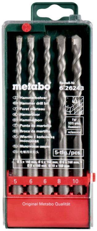 5-delni SDS-plus set burgija, Ø5, 6, 6, 8 i 10mm Metabo (626243000)