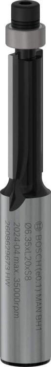 Bosch PRO glodalo za glodanje u ravni sa ležajevima na dnu, Ø 6,35xL 20, prihvat 8 mm (2608629673)