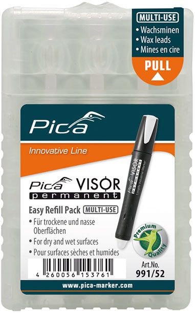 Pica zamenska mina za Pica Visor marker - bela boja; pakovanje od 4 komada - 991/52