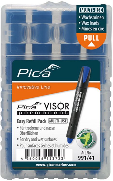 Pica zamenska mina za Pica Visor marker - plava boja; pakovanje od 4 komada - 991/41