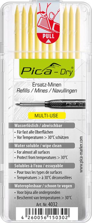 Pica 4032 zamenska mina za Pica Dry; žuta 10kom.