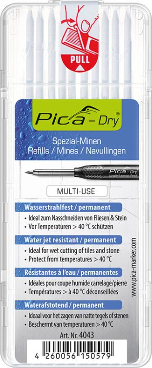 Pica 4043 zamenska mina za Pica Dry; bela 10kom.