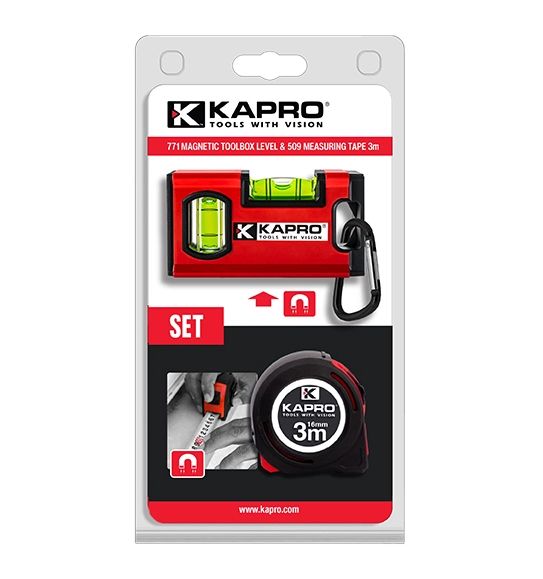 Set metar 509 3m + Magnetna libela 10 cm TWIN KAPRO (K5093771)
