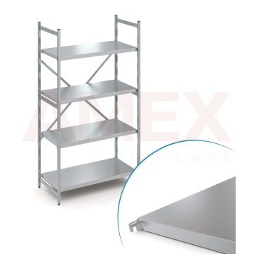 Regal ROTH od aluminijuma, sa punim policama, 90*60*200 cm