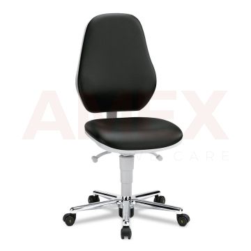 Stolica za čiste sobe ROTH Comfort, eko-koža, sa točkićima, visina 490 - 630 mm