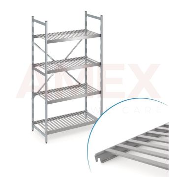 Regal ROTH od aluminijuma, sa rešetkastim policama, 120*60*200 cm