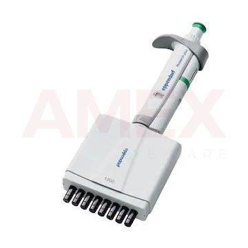 Pipeta Eppendorf Research Plus, zelena boja, 8 kanala, IVD, 120 - 1200 µl