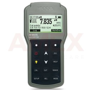 Prenosni pH-metar Hanna Instruments za pH / ORP / ISE, od -2,000 do 20,000 pH