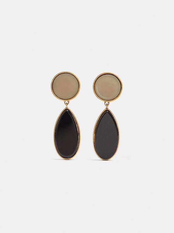 TEARDROP EARRINGS WITH STONE