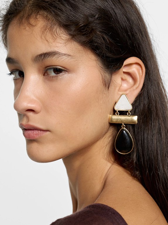 GEOMETRIC EARRINGS WITH STONES