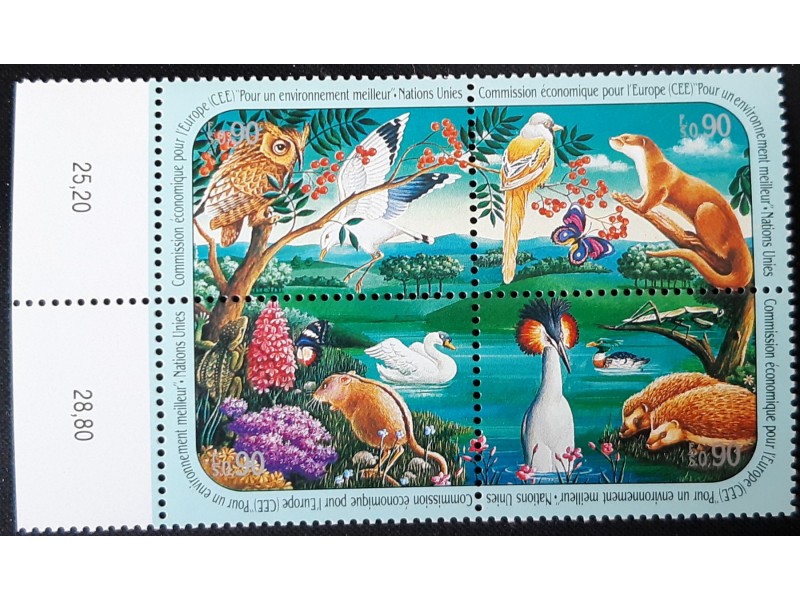 K11 UN Geneva fauna cetverac 1991g ispod nom