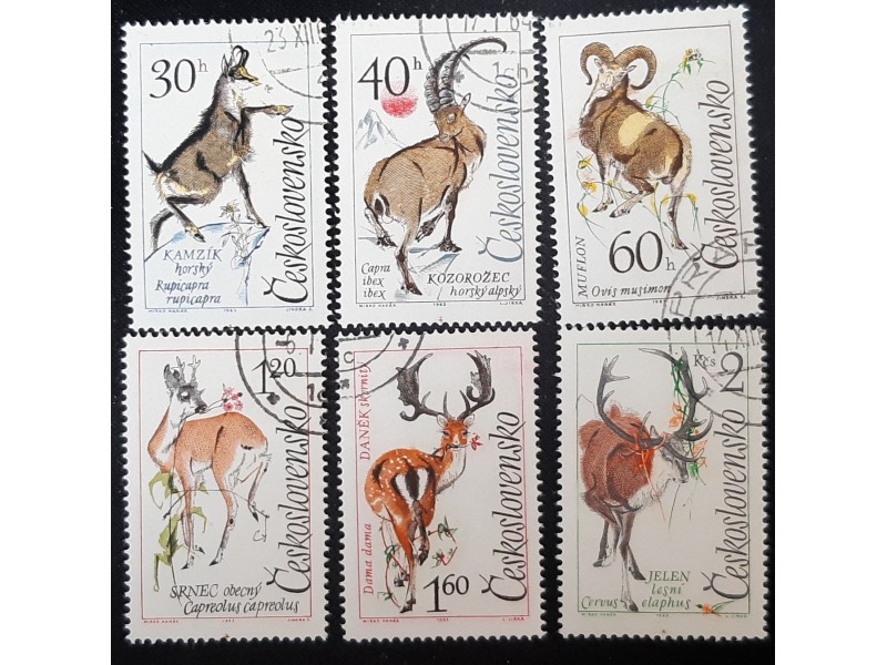 K17 Čehoslovačka Fauna žig 1963g cela ser