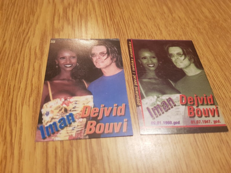 Kartica Dejvid Bouvi (David Bowie) i Iman