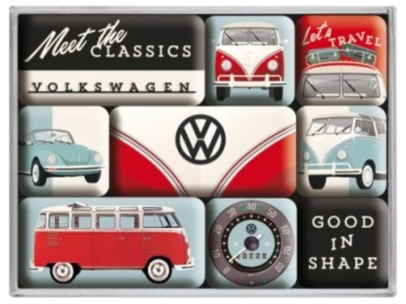 Nostalgic-Art Set magneta VW Meet the Classic