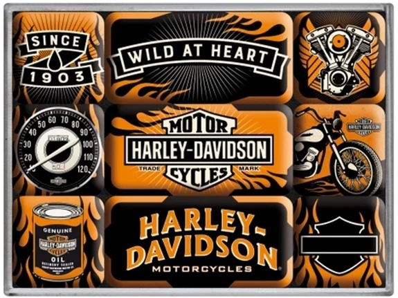 Nostalgic-Art Set magneta Harley-Davidson Wild