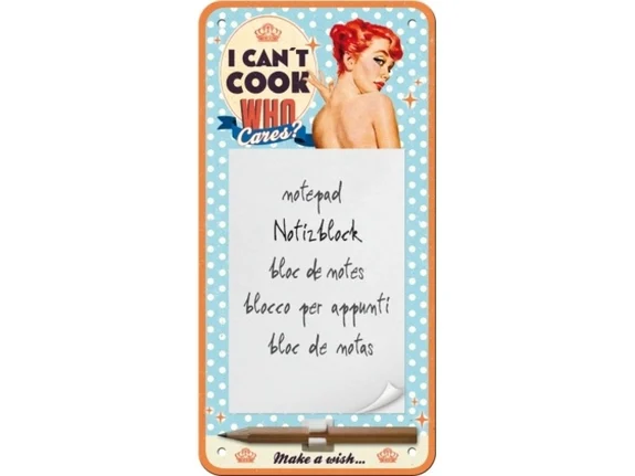 Nostalgic-Art Dekorativni magnet Notes Can’t Cook