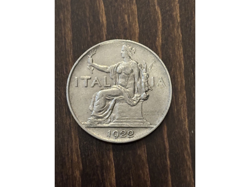 1 Lira 1922, Italia