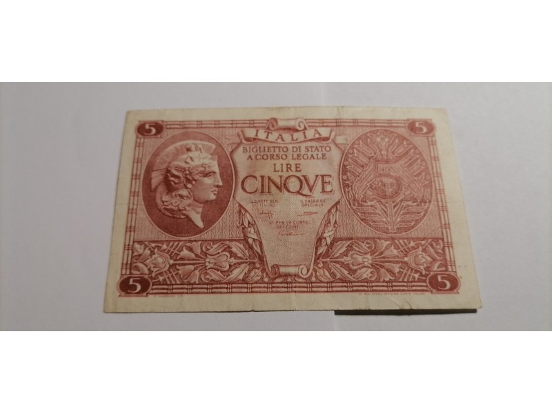 KRALJEVINA ITALIJA - 5 LIRA - 1935 - 1944