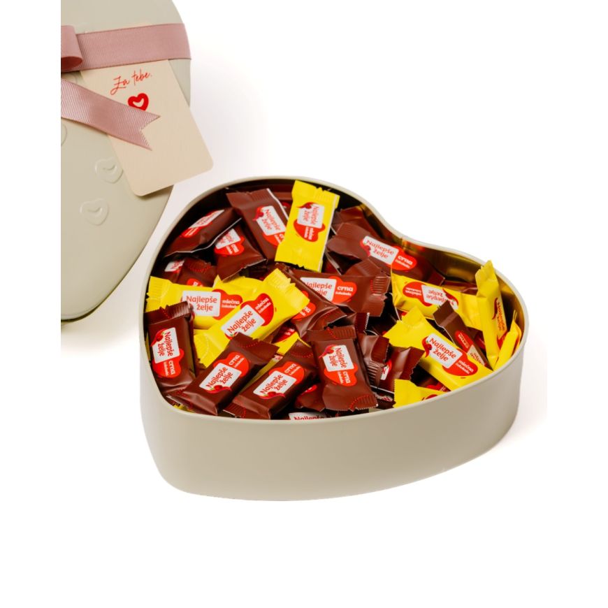 Srce limenka mini čokoladice Štark 600g