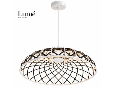 LUME Aurora 9 LED visilica bela/crna