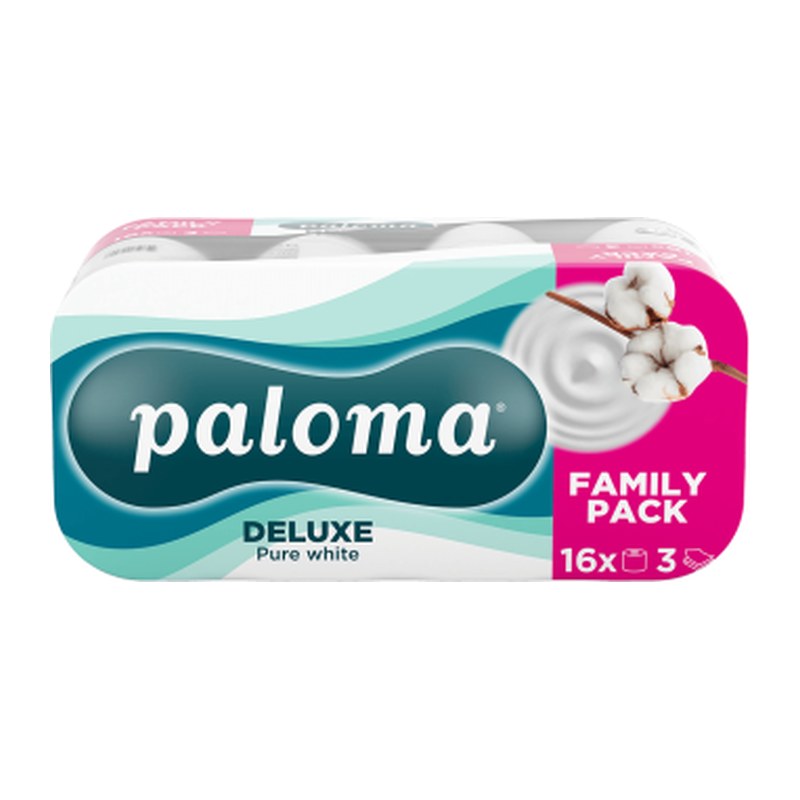 TOALET PAPIR ROLNA DELUXE PURE WHITE 3SL 16/1 PALOMA