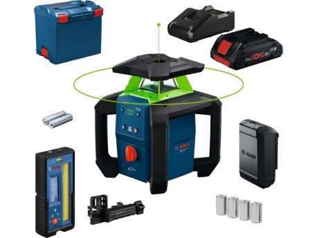 BOSCH PRO GRL18V-4-34CVG Rotacioni laser u L-BOXX 374 sa 1 x 4,0 Ah ProCORE18V akumulatorom, brzi punjač, 0601061H00