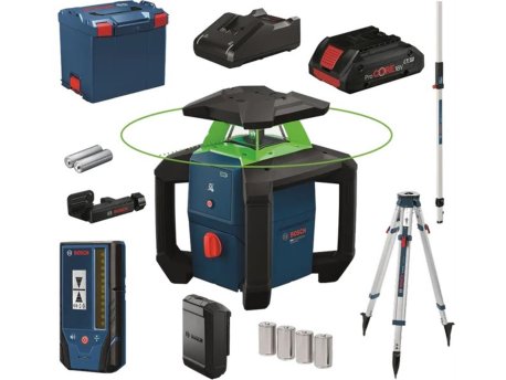 BOSCH PRO GRL18V-3-31G Rotacioni laser u L-BOXX 374 sa 1 x ProCORE18V 4,0Ah akumulatorom, komplet pribora, 0615A500DG