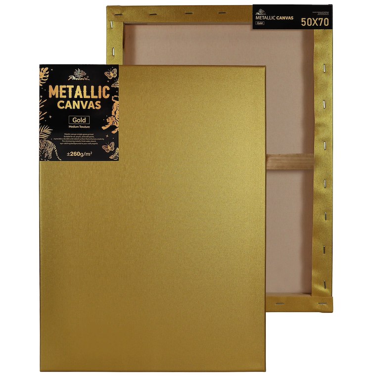 Slikarsko platno na ramu Phoenix metalik zlatno 50 x 70 cm