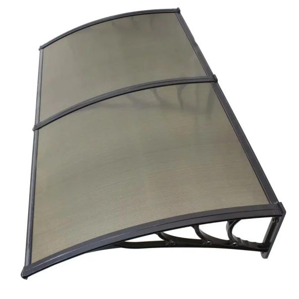Nadstrešnica Aluminijumska 240x150cm Crna Bronza 5mm