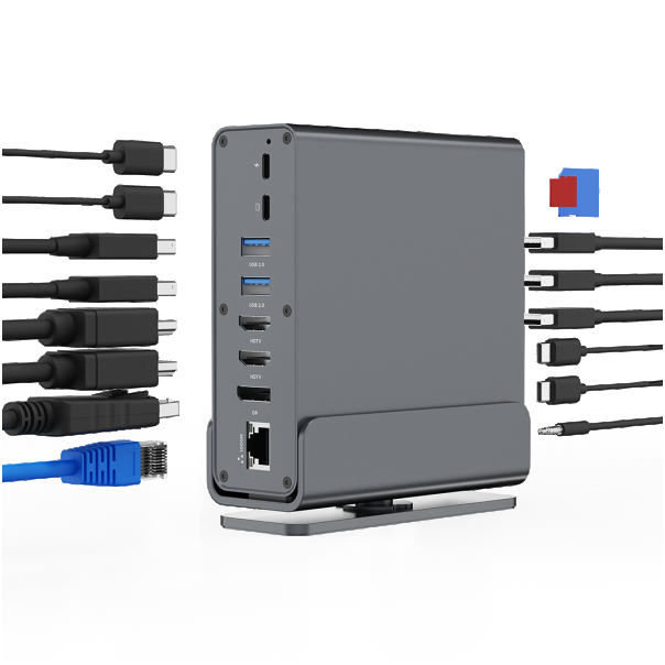 A-CF-COMBO15-01 Gembird USB Type-CF 15-in-1 multi-port adapter (USB hub, Type-CF, HDMI, DP, LAN,3,5)
