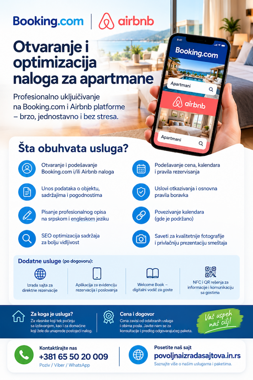 Otvaranje - Kreiranje Booking.com naloga
