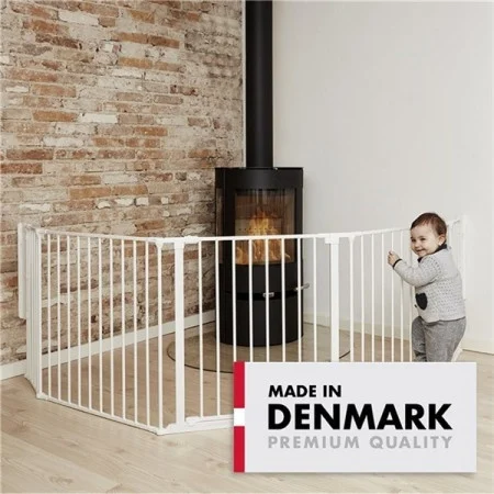 BabyDan Flex XL zaštitna ograda za kamin i široke otvore, bela 90–278 cm ( 20024 )