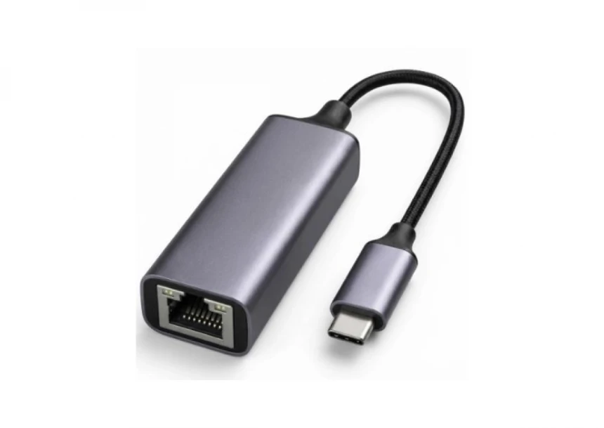 LAN USB E-Green USB(C) 3.1 -RJ45 crni
