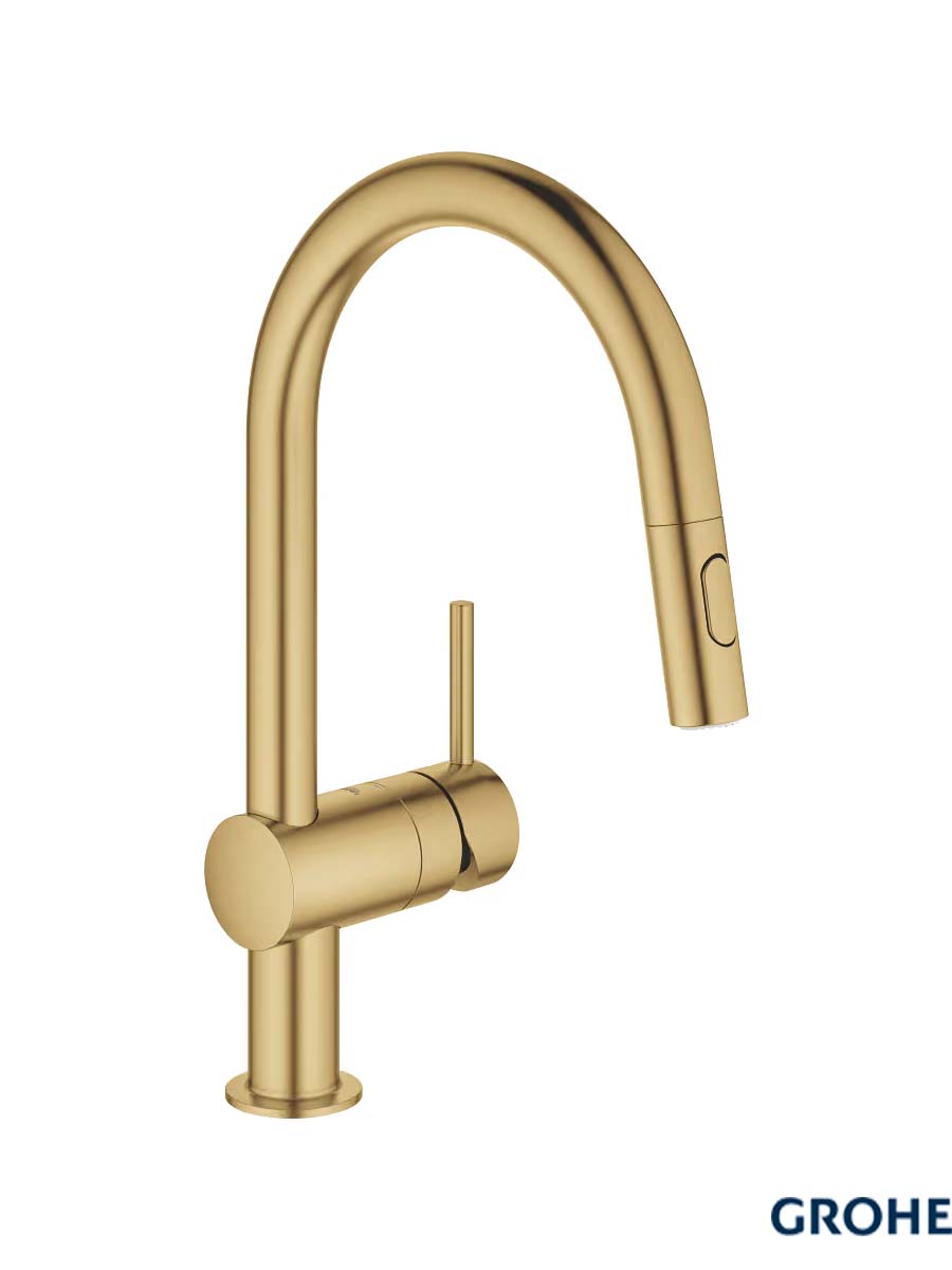 Baterija za sudoperu Grohe Minta 32321GN2 sa izvlačećim tušem brushed cool sunrise