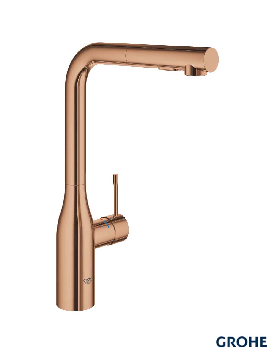 Baterija za sudoperu Grohe Essence L 30504DA0 sa izvlačećim tušem 2F warm sunset