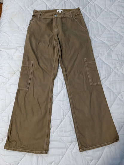 H&M krem cargo pantalone