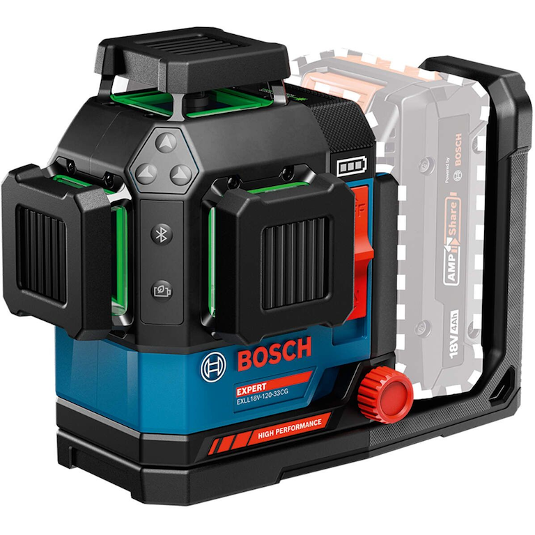 Bosch – EXPERT EXLL 18V-120-33CG linijski laser 120m domet, bez baterije i punjača + L-BOXX – 0601065B01