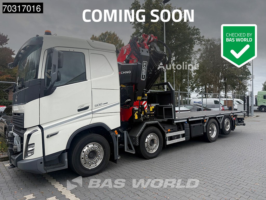 Novi Volvo FH 500 8X2 NEW! FASSI F705R2.28 HXP Techno Crane + L224 Jib + Wi kamion s ravnom platformom