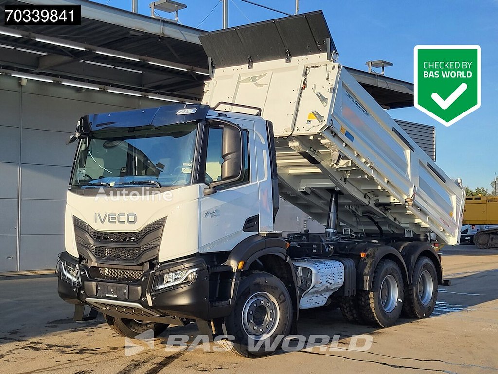 Novi IVECO X-Way 540 6X4 NEW! MEILLER D316 Trigenius 3-way tipper Full Stee kamion s ravnom platformom