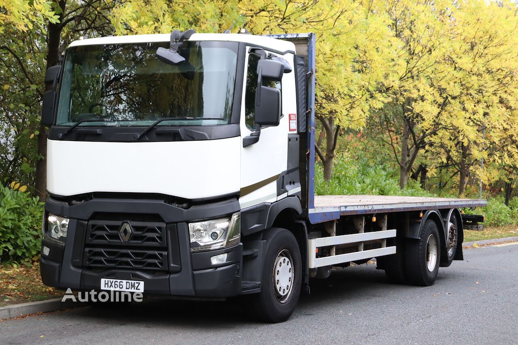 Renault T-RANGE T460 6X2 REARLIFT DRAWBAR EXTENDER FLATBED (2017) kamion platforma