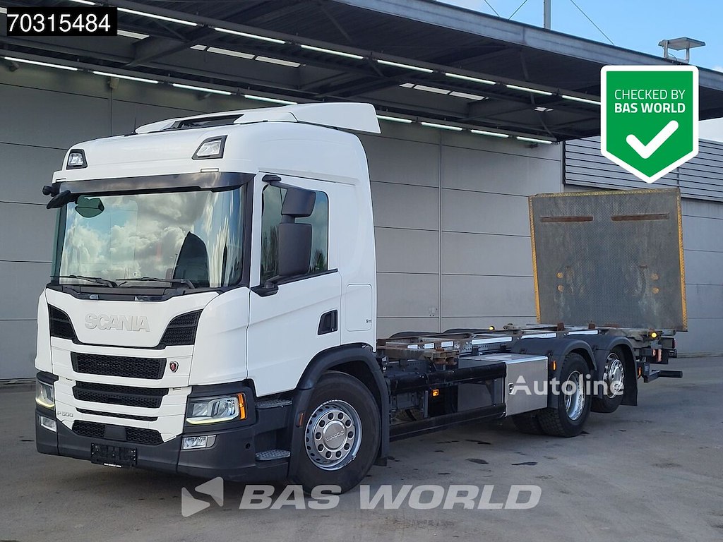 Scania P500 P 6X2 2500kg Ladebordwand Lift+steering axle Retarder Air s vozilo za prevoz kontejnera